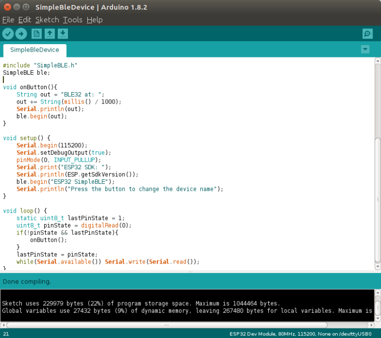 Getting Started With Esp32 Bit Module And Esp32 T Development Board Using Arduino Core For Esp32 4719
