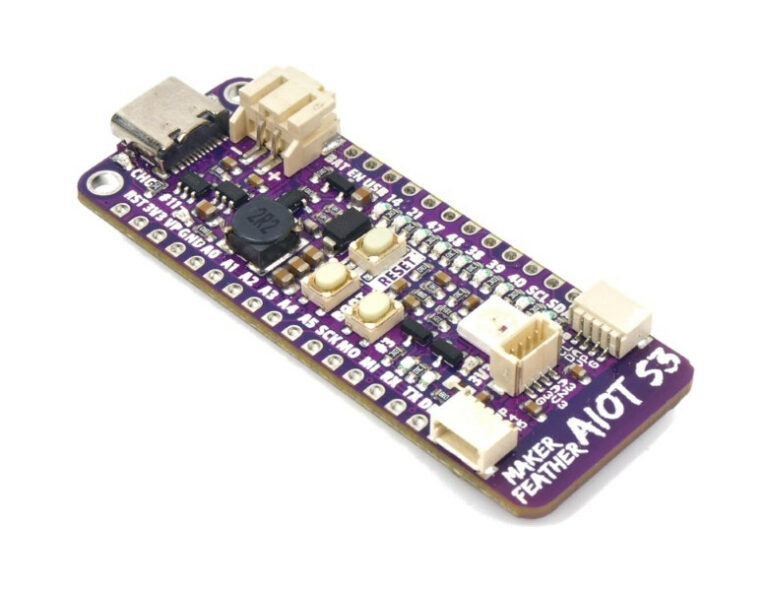 Maker Feather Aiot S3 An Esp32 S3 Board Programmable With Circuitpython Or Arduino Cnx Software