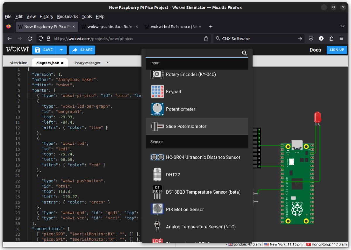 Wokwi An Arduino Raspberry Pi Pico And Esp32 Board Simulator Cnx Software